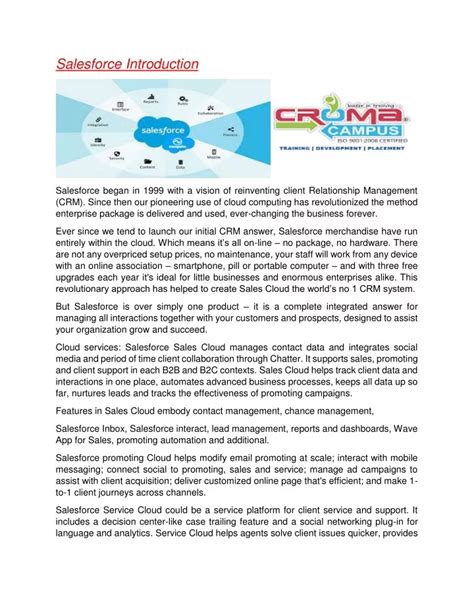 Ppt Salesforce Training In Noida Croma Campus Powerpoint Presentation Id 7636805