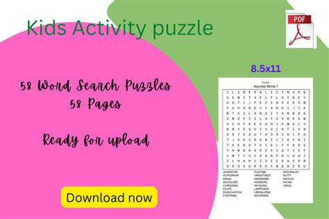 Word Search Puzzle Activity Illustration Par Rise · Creative Fabrica
