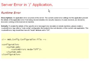 How To Fix Server Error In Application Error ASP NET Hosting Tips
