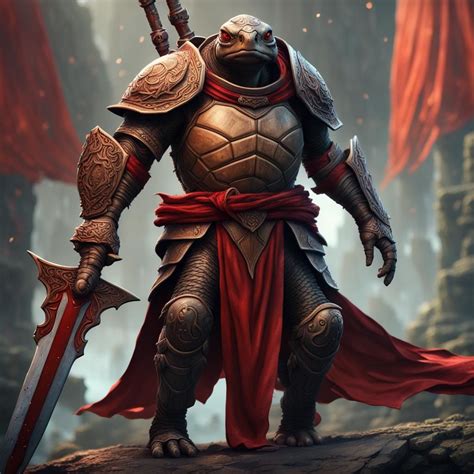 Tortle Paladin Holding Greatsword Ai Generated Artwork Nightcafe