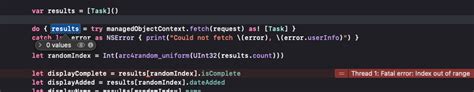 swift unable to load 5 random data from coredata to use into widget