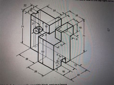 solved please use autocad draw a third angle orthographic
