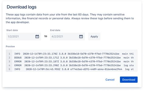 Access App Logs