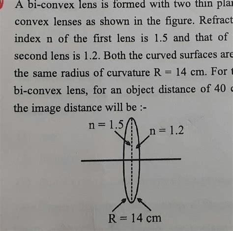 [answered] A Bi Convex Lens Is Formed With Two Thin Plan Convex Lenses Kunduz