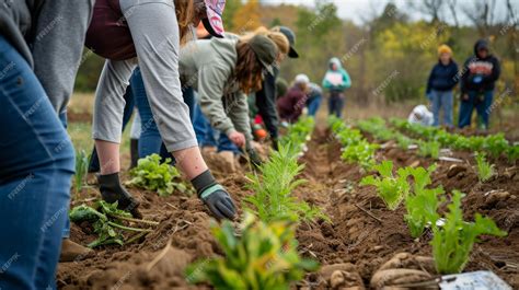 Community Event Demonstrating Sustainable Farming Techniques For Soil