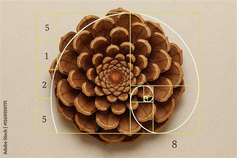 Natural Fractal Geometry Reveals Repeating Patterns In Nature A Brown Pinecone With A Golden