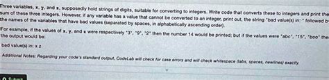 SOLVED None Of The Answers In Chegg Worked Find The Sum Of These Three Integers However If