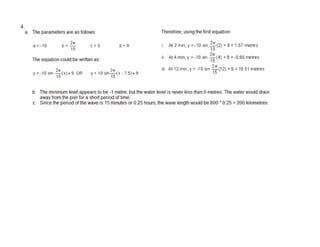 Applications Of Sinusoidal Functions Assignment Answers PDF
