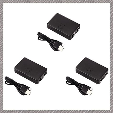 [m G L O] 3x 2 Port Network Switch Rj45 Switch Network Splitter Cable