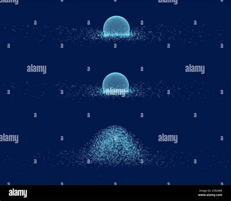 Abstract Globe Particles Sphere With Explosion Effect 3d Technology