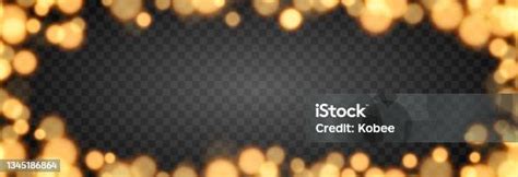 고립 된 투명 배경에 골든 보케 라이트 효과 Png 흐린 보케 Png 보케 프레임 마법빛 0명에 대한 스톡 벡터 아트 및 기타