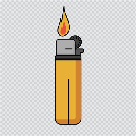 Premium Vector Lighter Vector Icon In Flat Style Manual Gas Lighter With Flame That Burns In A
