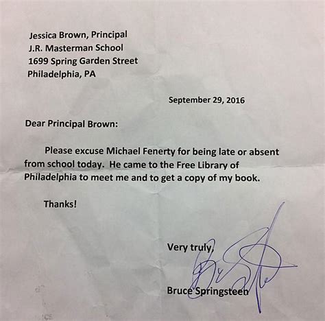 Absent From School Note