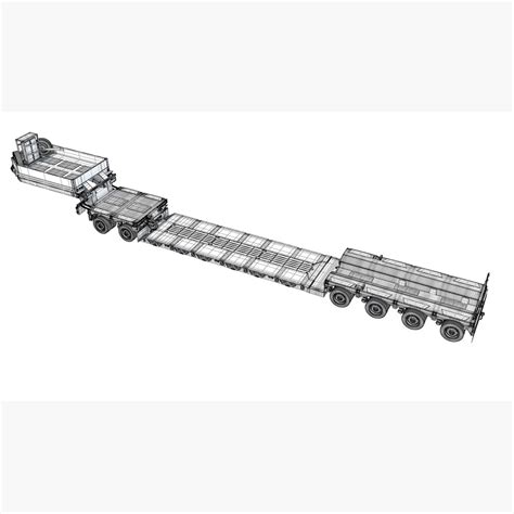 Gooseneck Low Loader Trailer 3d Model Download Trailer On
