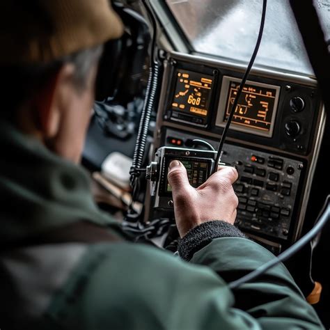 A Person Using A Cb Radio Premium Ai Generated Image