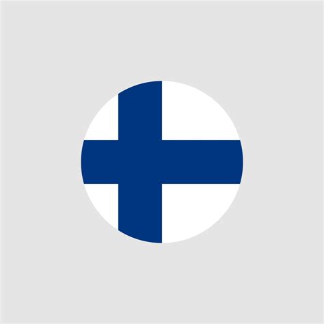 National Finland Flag Official Colors And Proportion Correctly Vector