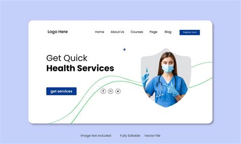 Premium Vector Medical Healthcare Landing Page Design Template