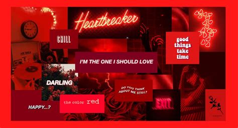 Stunning Red Aesthetic Desktop Wallpapers