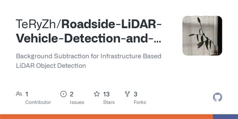 Github Teryzh Roadside Lidar Vehicle Detection And Tracking Background Subtraction Background