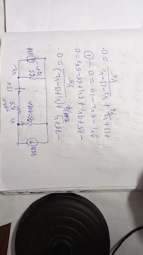 use nodal analysis to find the node voltages v1 and v2 in the circuit sho