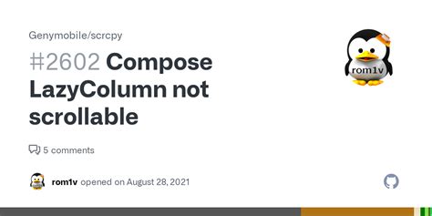 Compose Lazycolumn Not Scrollable Issue Genymobile Scrcpy Github