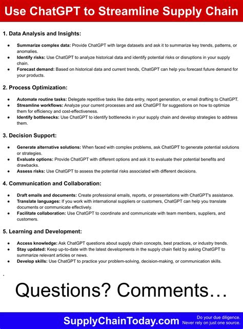 using chatgpt to streamline supply chain
