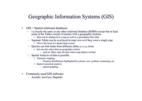 database gis fundamentals pdf