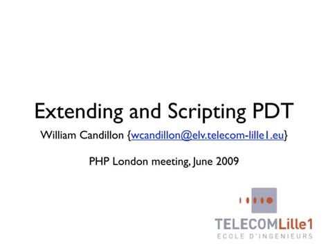 extending and scripting pdt ppt