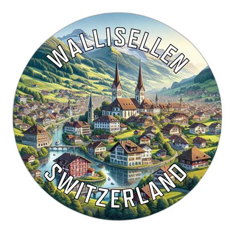 Wallisellen Switzerland Souvenir Vinyl Decal Sticker Vintage Style