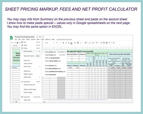 Product Pricing Template Excel Printable Word Searches