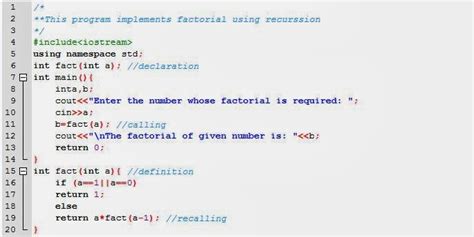 Programming Chunks C Program That Calculates The Factorial Of A