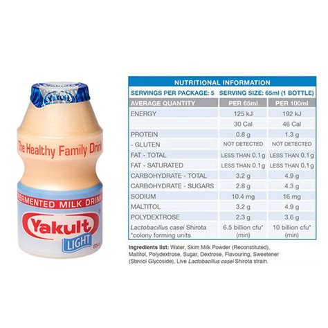 Yakult Light Low Sugar Probiotic Drink 65ml X 5 Bottles Umall