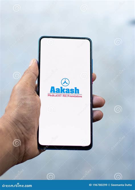 Assam India September 6 2020 Aakash Logo On Phone Screen Stock