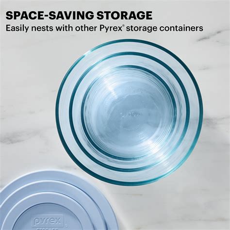 Pyrex® Simply Store® Tinted 10 Piece Round Storage Set With Blue Plast