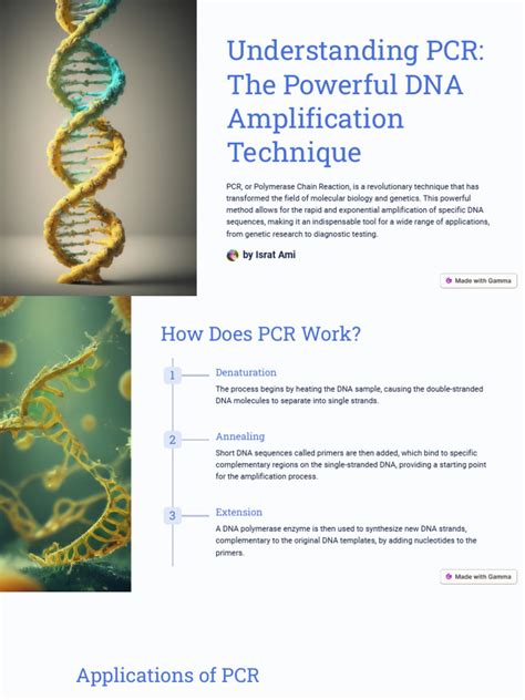 Understanding Pcr The Powerful Dna Amplification Technique Pdf
