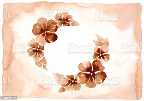 손으로 그렸습니다 수채화 섬세하고 깨지기 쉬운 베이지 색의 턱수리 그림이 둥근 프레임에 장식되어 있습니다 0명에 대한 스톡 벡터