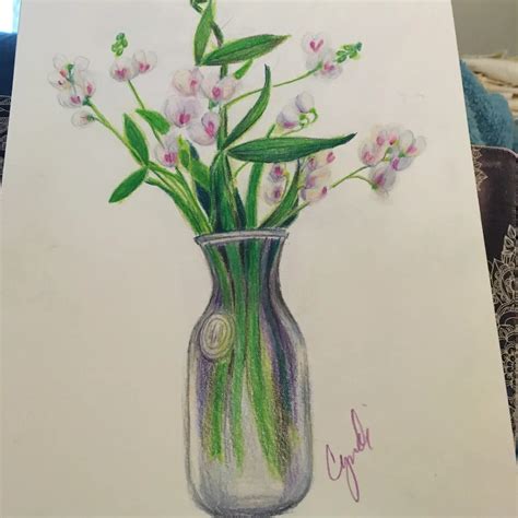Easy Colored Pencil Drawings Flowers