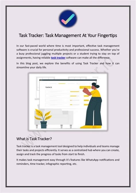 Ppt Task Tracker Task Management At Your Fingertips Powerpoint