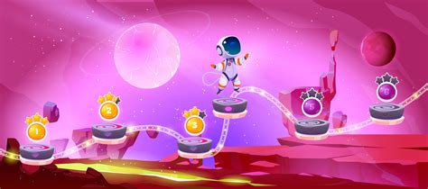 Space Game Ui Level Map With Planet Vector Screen 25449697 Vector Art At Vecteezy