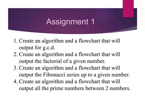 Algorithms And Flowchart Ppt