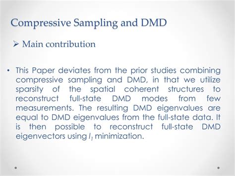 Ppt Compressive Sampling And Dynamic Mode Decomposition Powerpoint Presentation Id 2011160