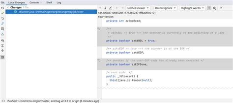 generator drops zzatbol and zzeofdone from code and makes lexer non