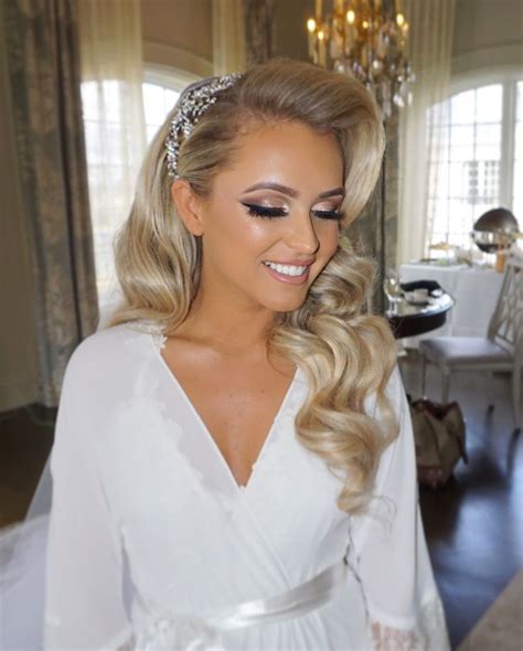 Bridal Glam Makeup By Lauren Damelio Hair By Senadakxo Headpiece By