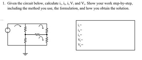 given the circuit below calculate i1 i2 i3 v1 and