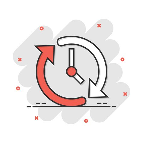 Clock Countdown Icon In Comic Style Time Chronometer Vector Cartoon Illustration Pictogram