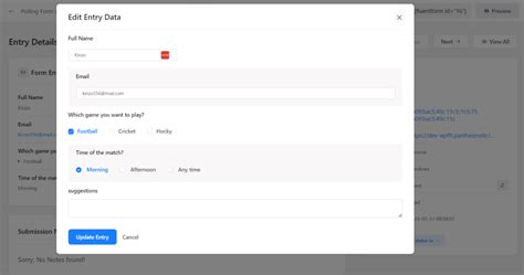 edit user submitted entries with fluent forms wp manage ninja