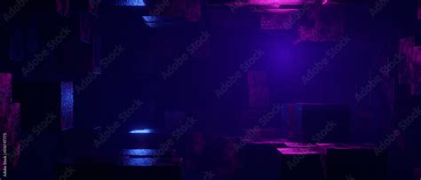 Abstract Purple Digital Data Background 3d Render Polygon Abstract