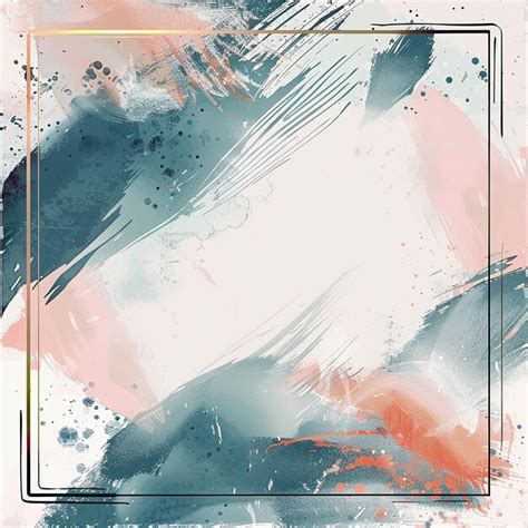 Birthday Invitation Modern Abstract Geometric Skinny Thin Border