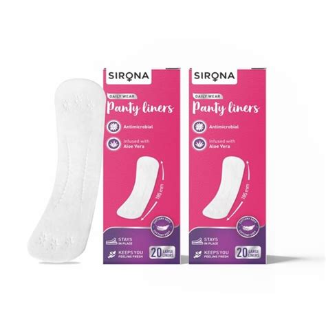 Sirona Daily Use Panty Liners For Women With Aloe Vera Pack Of 40