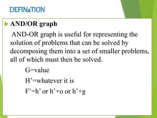 Problem Reduction AND OR GRAPH AO Algorithm Ppt Computing Technology Computing
